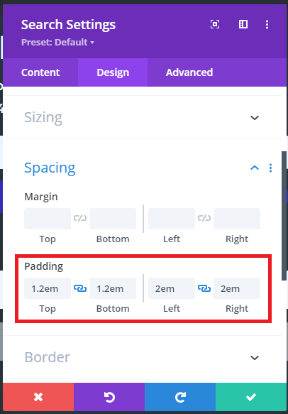 How to style or customize Divi search module
