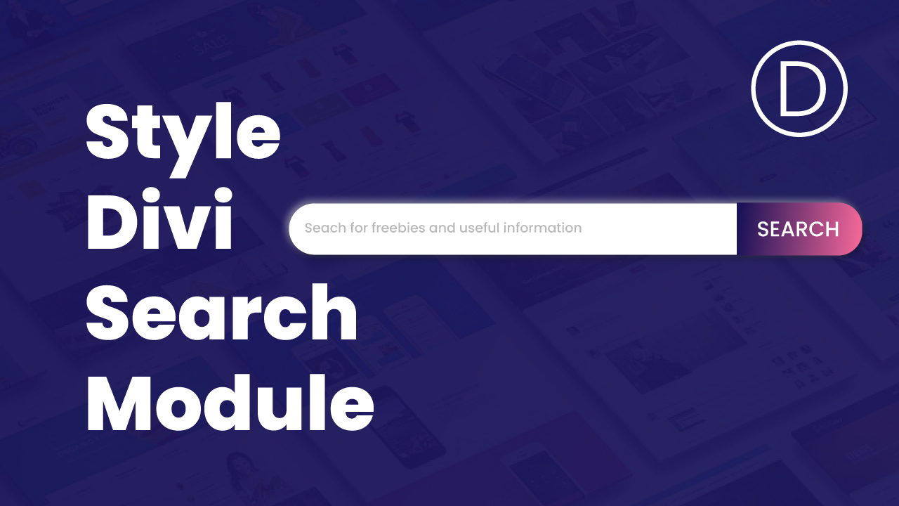 How to style or customize Divi search module